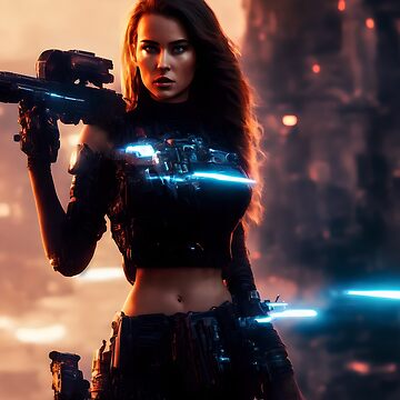 "A female terminator in a post-apocalyptic world." Sticker for Sale by ...