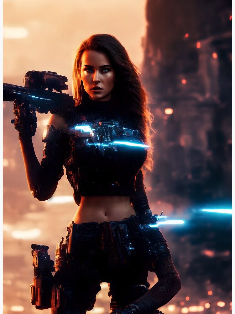 "A female terminator in a post-apocalyptic world." Sticker for Sale by ...