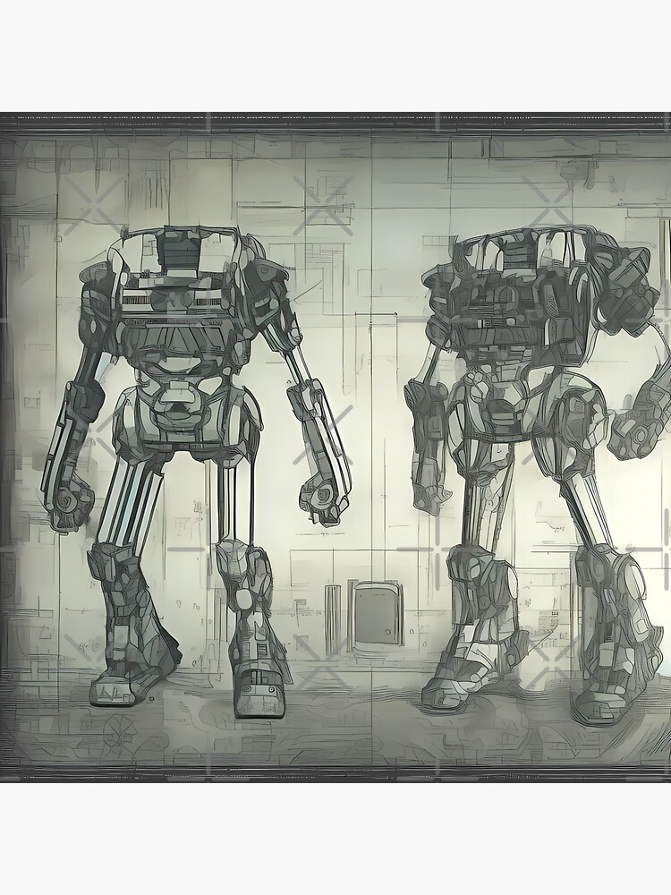 "Mech Tech Series #4 - AI Generated Concept Character - " Sticker for ...