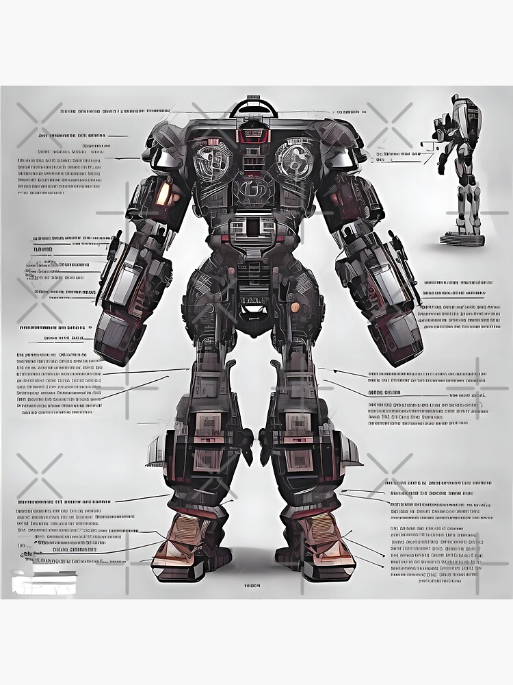 "Mech Tech Series #5 - AI Generated Concept Character - " Sticker for ...