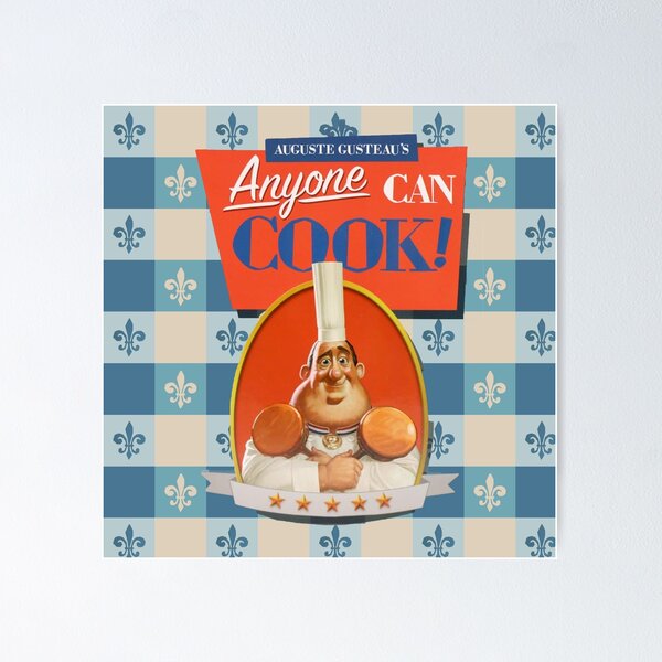 "Anyone Can Cook Book" Poster for Sale by MinetiSpaghetti | Redbubble