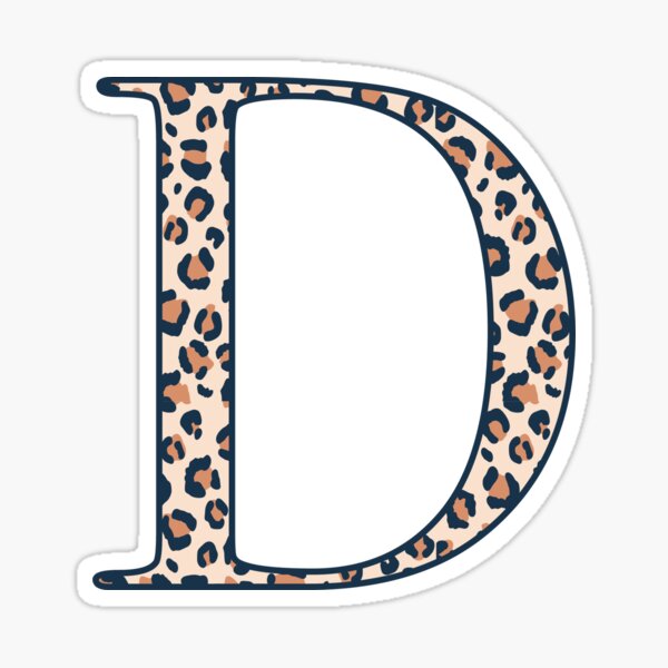 "Animal Print Letter D Monogram" Sticker for Sale by ArtifexShop ...