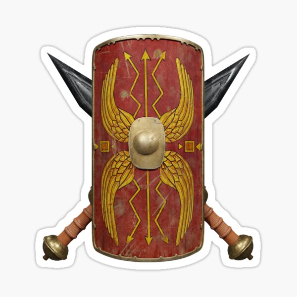 "Shield and gladius of the Roman empire" Sticker for Sale by etos-ars ...