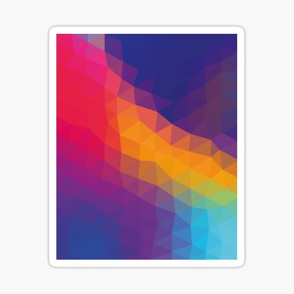 "Low Poly Abstract Neon Gradient" Sticker for Sale by shaldesign ...