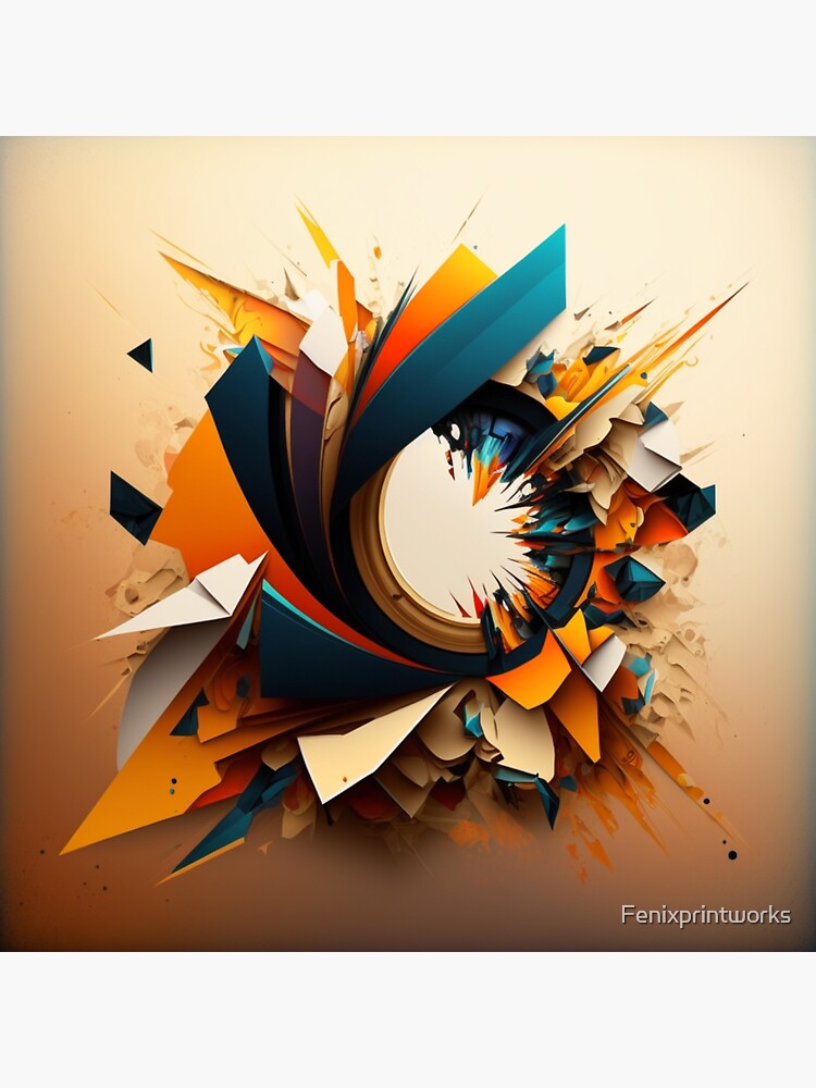 "Fenix Print Works Abstract Art Creations Portal " Sticker for Sale by ...