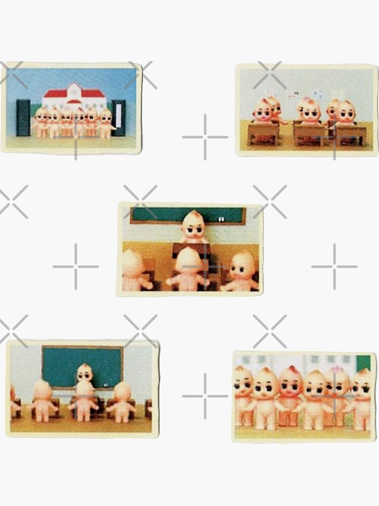 "Vintage Plastic Baby Scenes Sticker Pack" Sticker for Sale by Catpuss ...