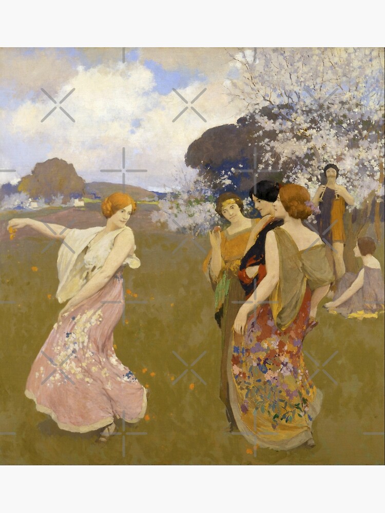 "Arthur Frank Mathews. spring dance" Art Print by likiska | Redbubble