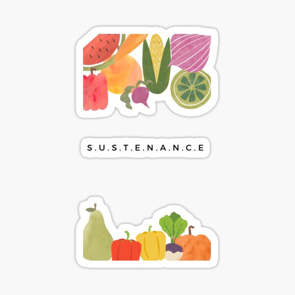 "sustenance" Sticker for Sale by memorable1 | Redbubble