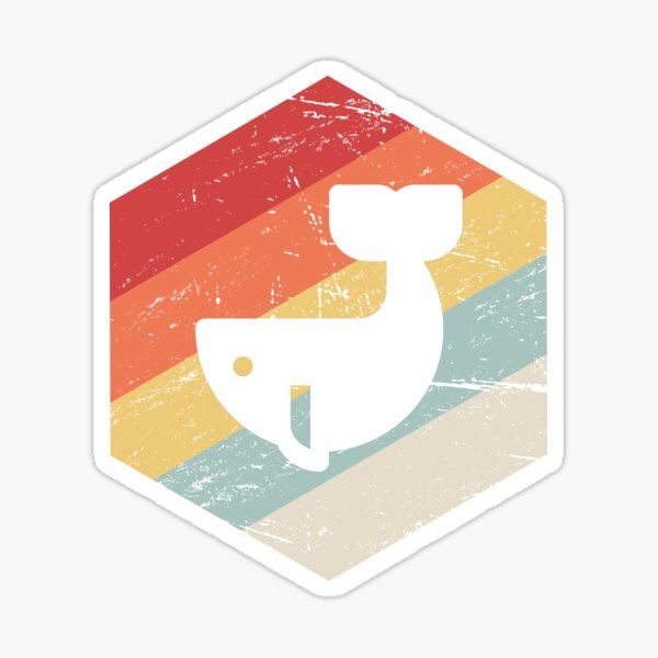 "Retro Vintage Whale Watching Icon" Sticker for Sale by ethandirks ...