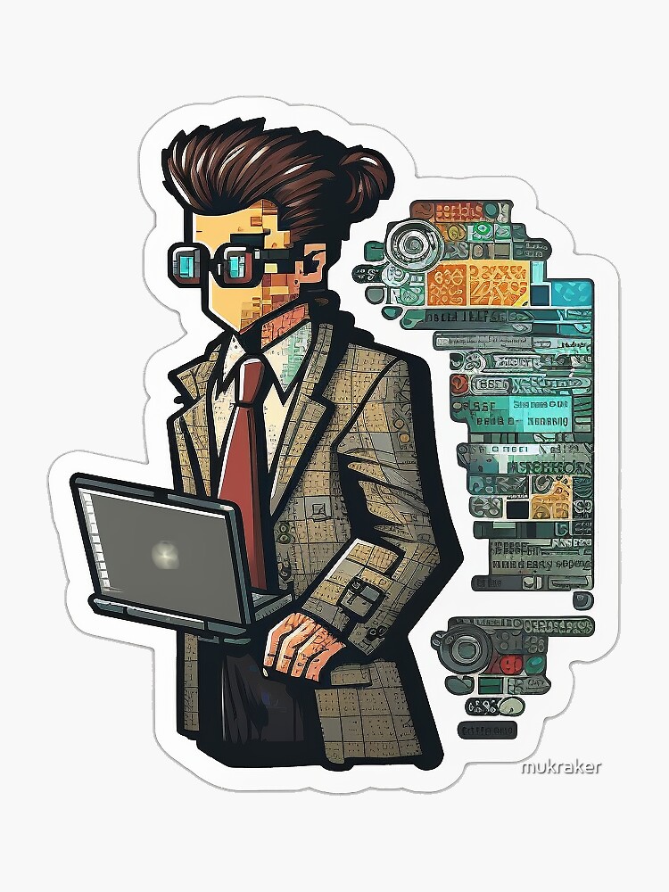 "Cyber Security Pro Pixel Art Sticker" Sticker for Sale by mukraker ...