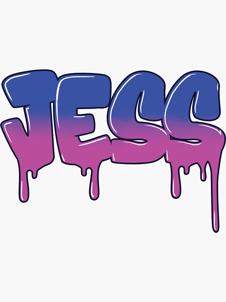 "Jess Name Graffiti" Sticker for Sale by MCustoms | Redbubble