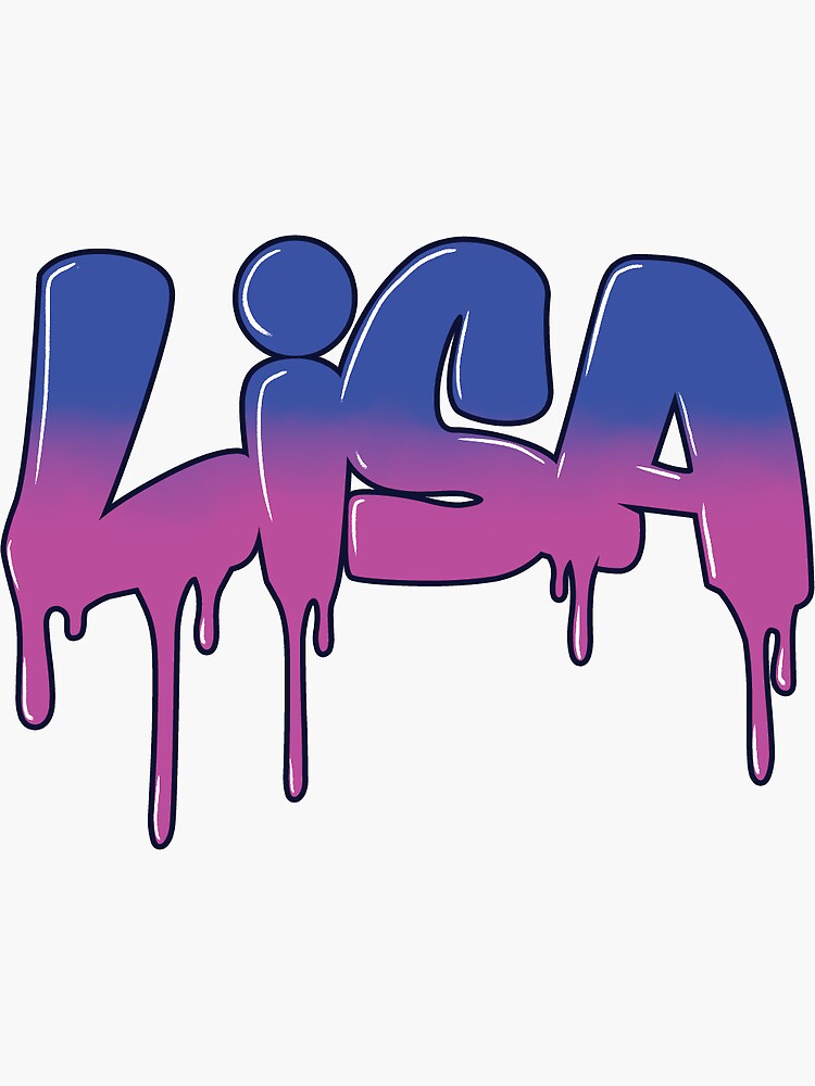"Lisa Name Graffiti" Sticker for Sale by MCustoms | Redbubble