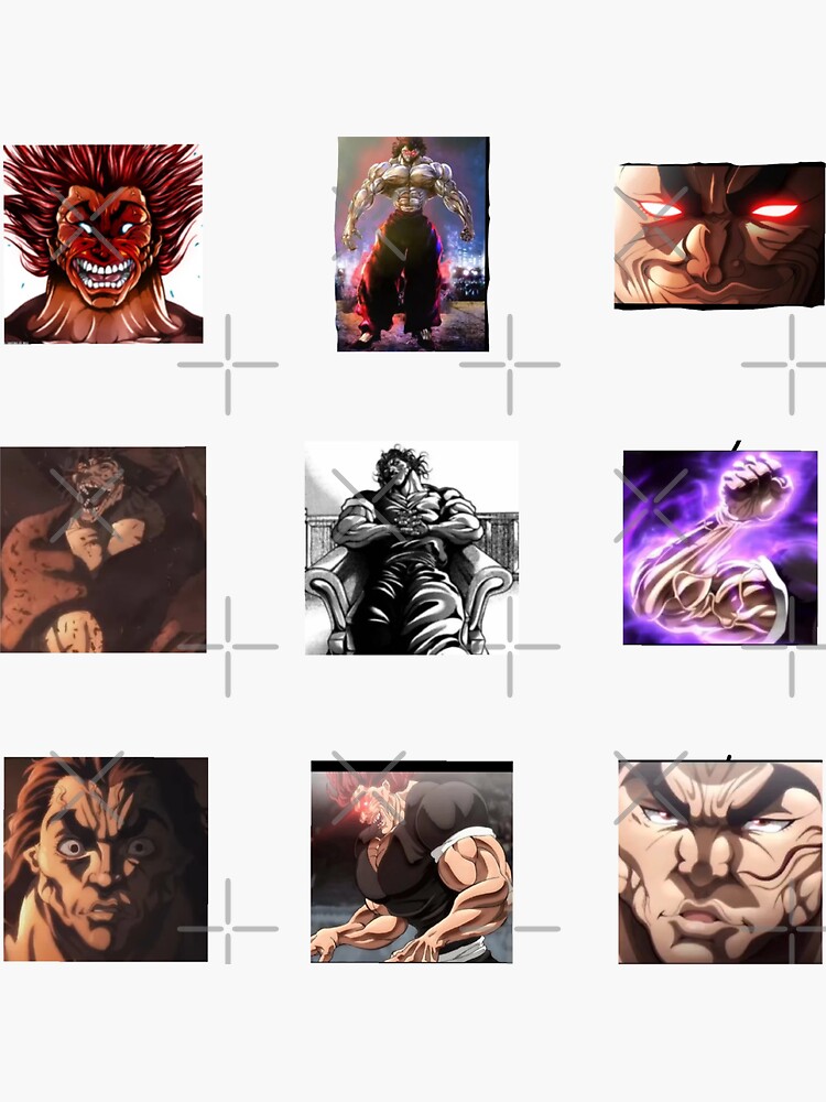 "Yujiro hanma , baki hanma pack stickers " Sticker for Sale by youssef ...