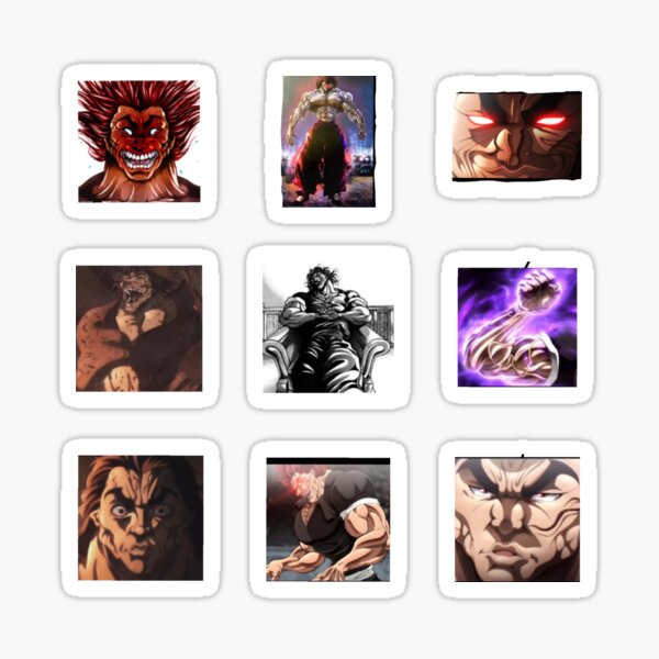 "Yujiro hanma , baki hanma pack stickers " Sticker for Sale by youssef ...