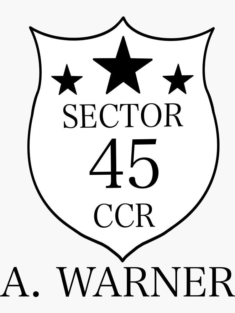 "Sector 45 CCR Aaron Warner, Shatter Me Sticker" Sticker for Sale by ...