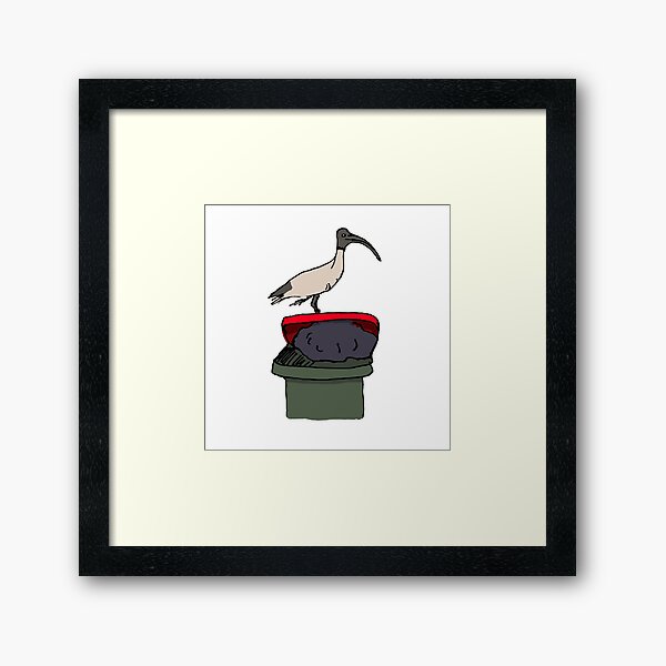 "Bin Chicken" Framed Art Print for Sale by strayastickers | Redbubble