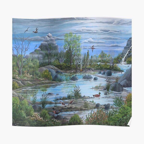 "blue lake scene" Poster by leonardodavicki | Redbubble