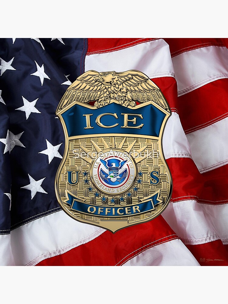 "U.S. Immigration and Customs Enforcement - ICE Officer Badge over ...