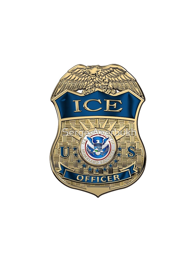 "U.S. Immigration and Customs Enforcement - ICE Officer Badge over ...