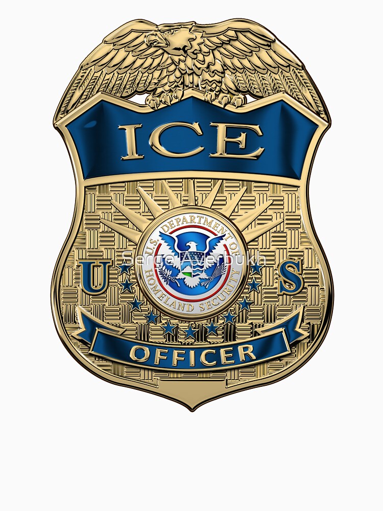 "U.S. Immigration and Customs Enforcement - ICE Officer Badge over ...