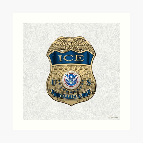 "U.S. Immigration and Customs Enforcement - ICE Officer Badge over ...