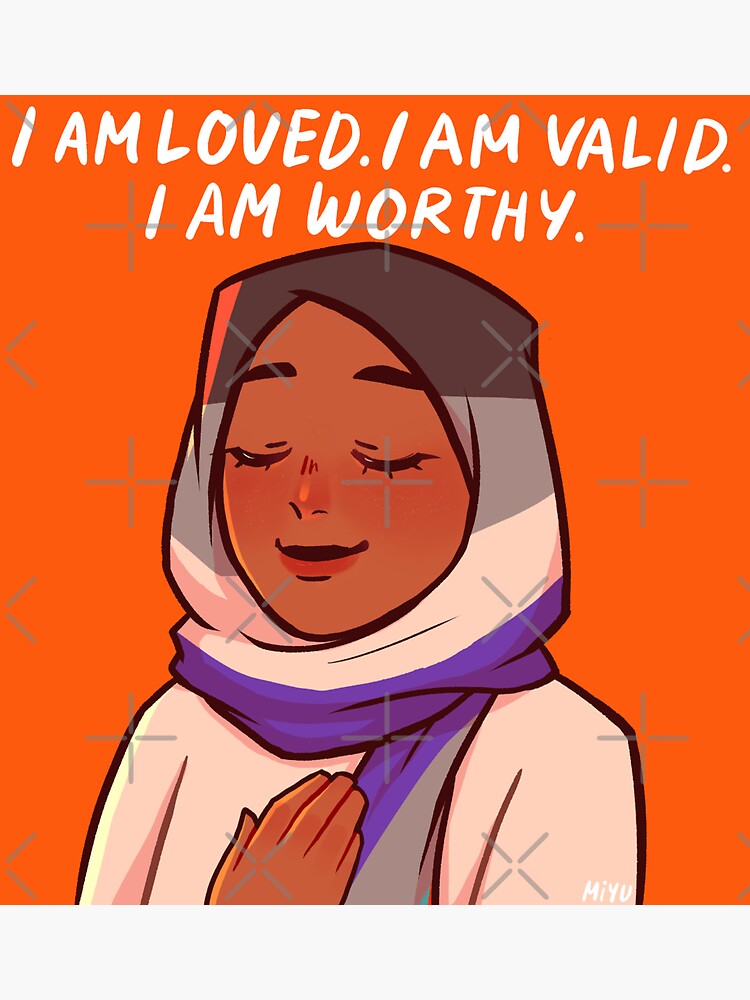 "You are Loved, Valid, and Worthy (Ace flag ver.)" Sticker for Sale by ...