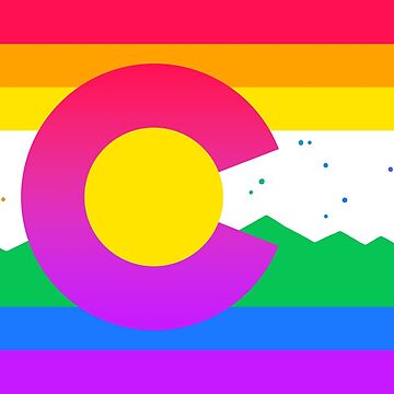 "Colorado Gay Pride Flag Rainbow Denver Parade PrideFest" Sticker for ...
