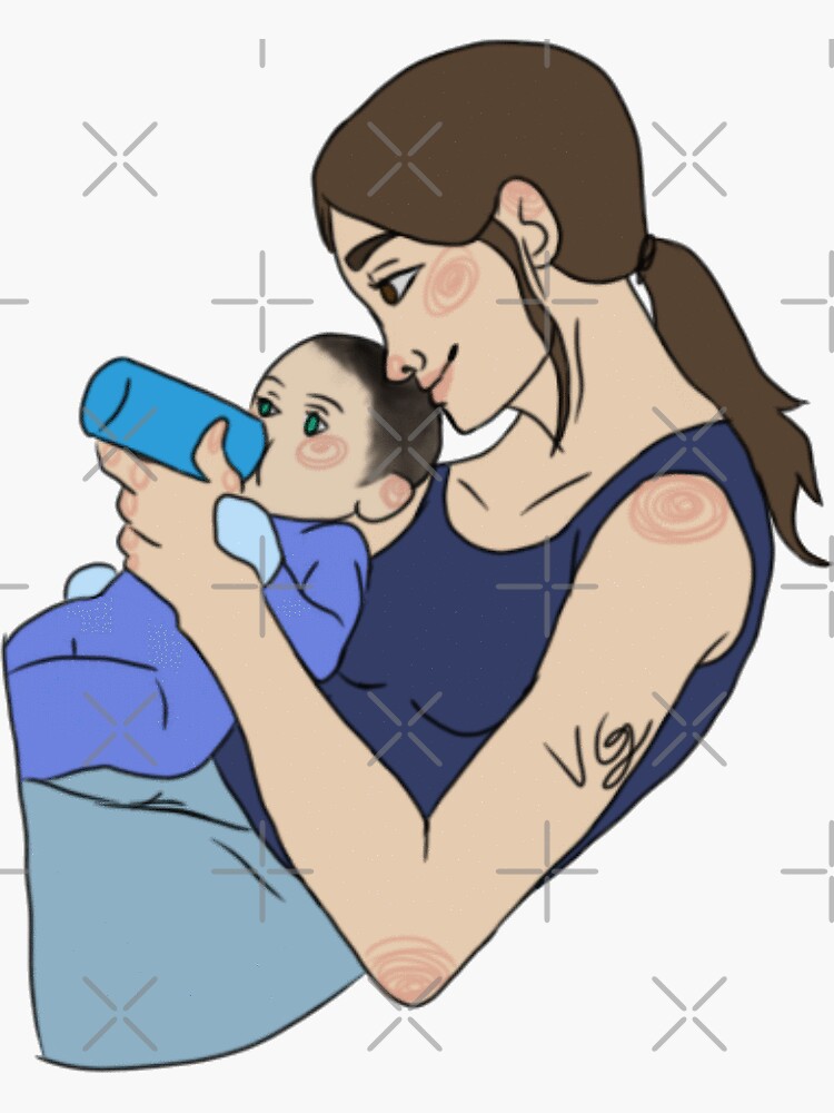 "Sally Jackson and baby Percy Jackson" Sticker for Sale by ...
