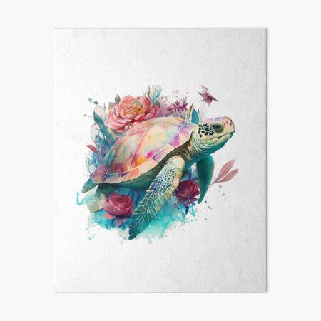"Discover the Beauty of Nature: Stunning Sea Turtle with Pink Roses ...