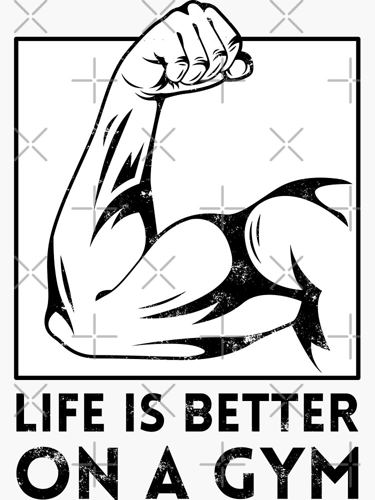 "Life Is Better On a Gym" Sticker for Sale by ADMIRER-STYLE | Redbubble