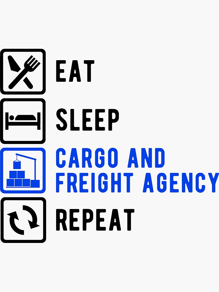 "Cargo and Freight Agent Life" Sticker for Sale by NestaReign | Redbubble