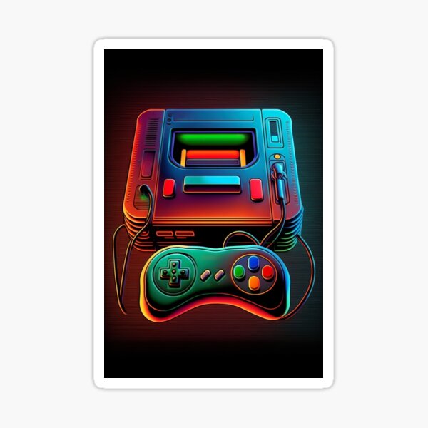 "Gamer Neon Console! " Sticker for Sale by artra-shop | Redbubble