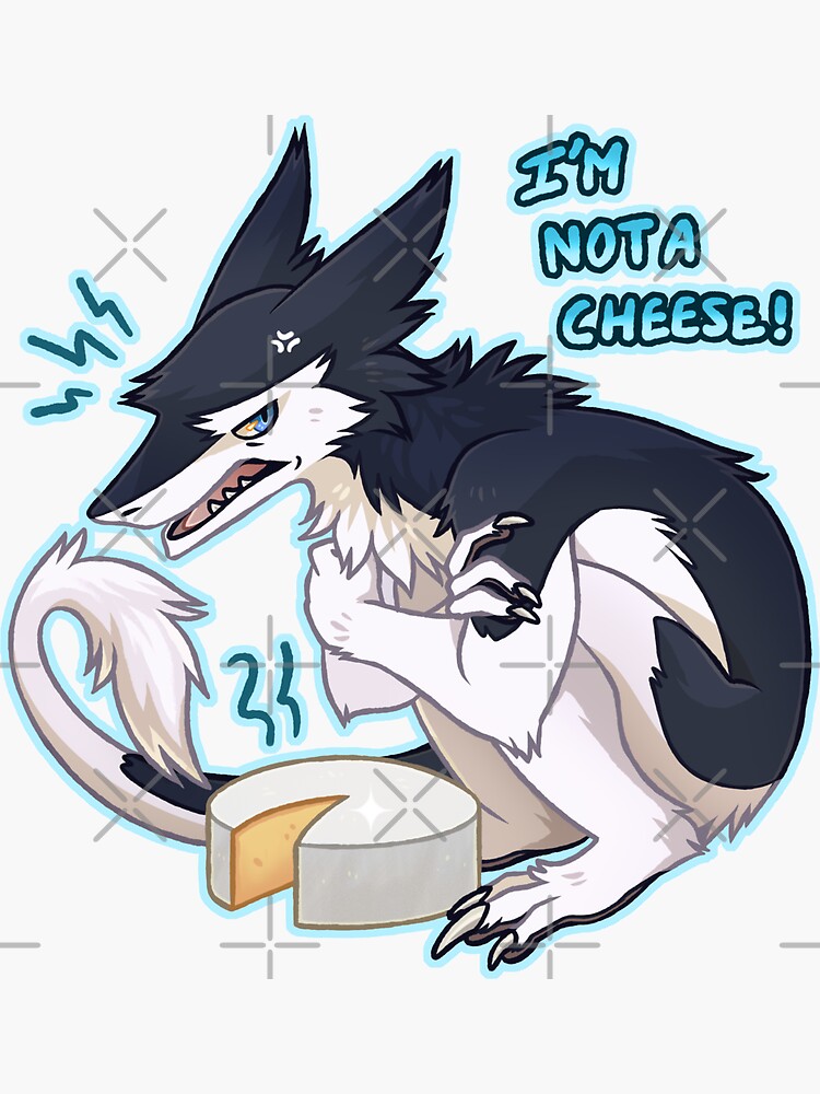 "Sergal is not a cheese!" Sticker for Sale by Mr-Lemur | Redbubble