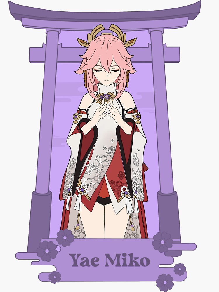 "Yae Miko Genshin Impact" Sticker by SAN- | Redbubble