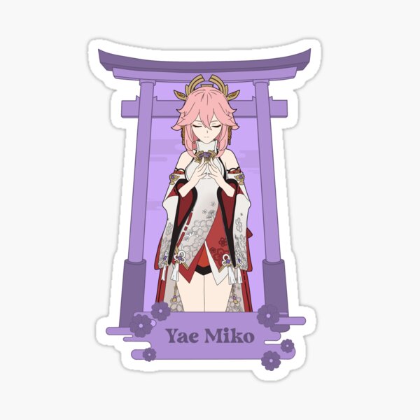 "Yae Miko Genshin Impact" Sticker by SAN- | Redbubble