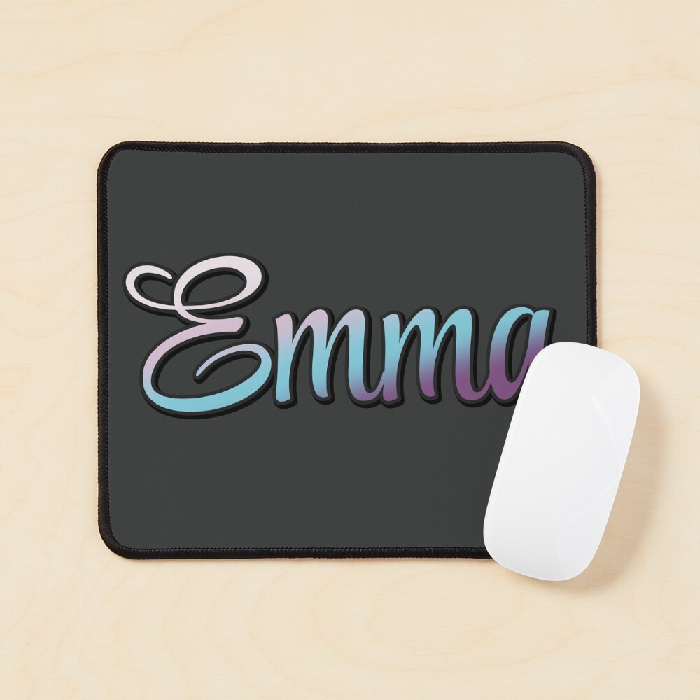 "Pretty Script Emma Name in Cool Colors" Sticker for Sale by ...