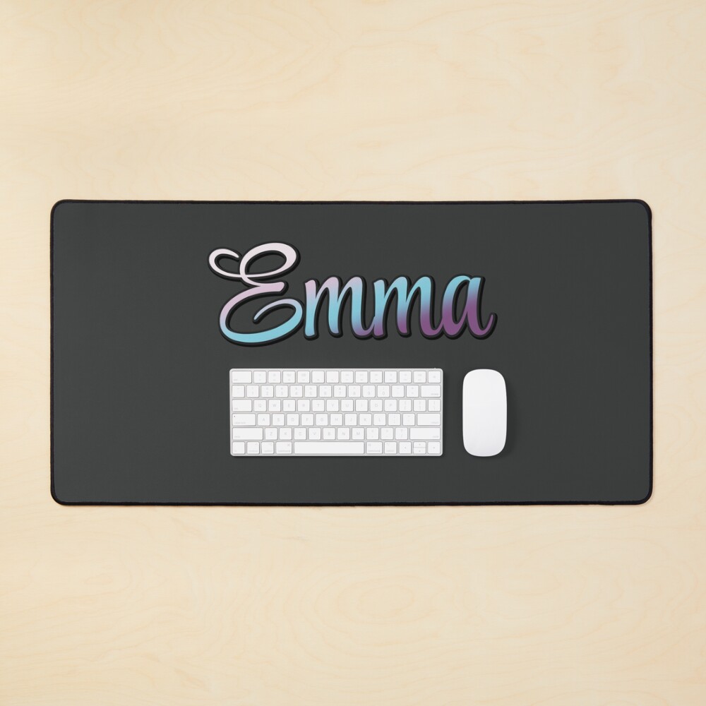 "Pretty Script Emma Name in Cool Colors" Sticker for Sale by ...