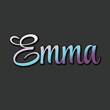 "Pretty Script Emma Name in Cool Colors" Sticker for Sale by ...