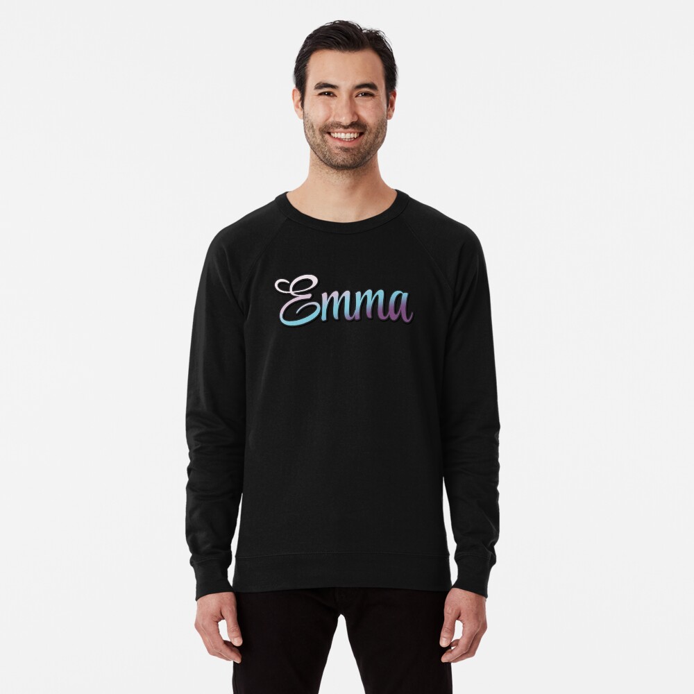 "Pretty Script Emma Name in Cool Colors" Sticker for Sale by ...