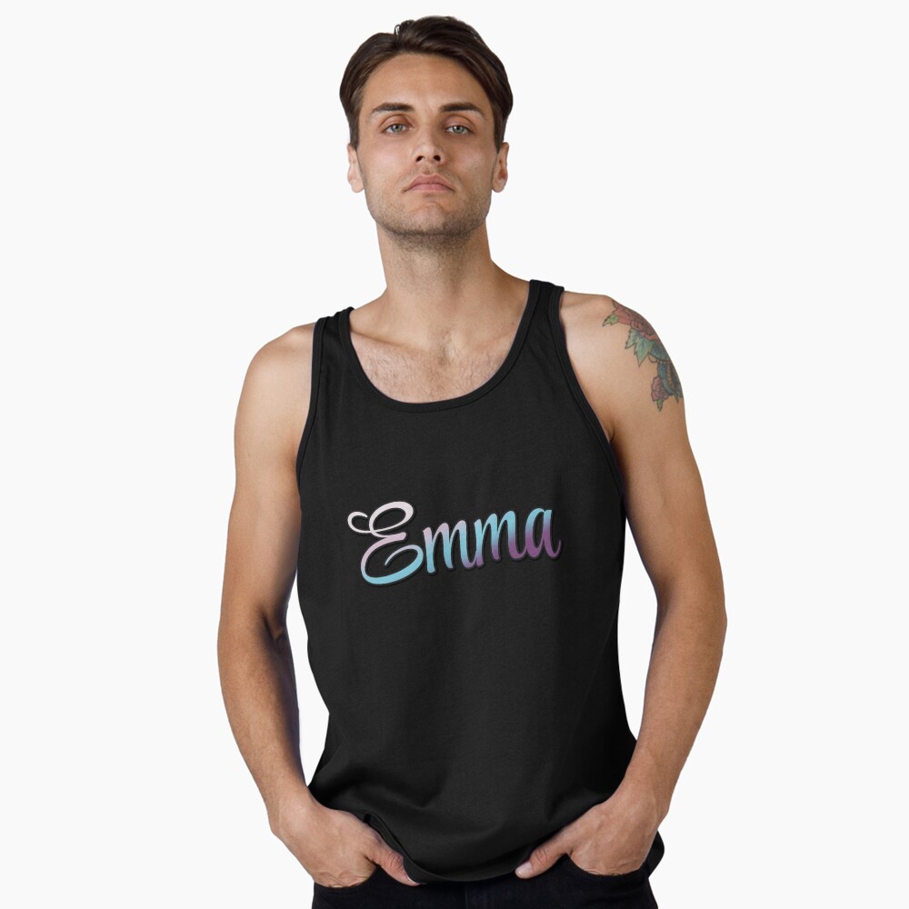 "Pretty Script Emma Name in Cool Colors" Sticker for Sale by ...