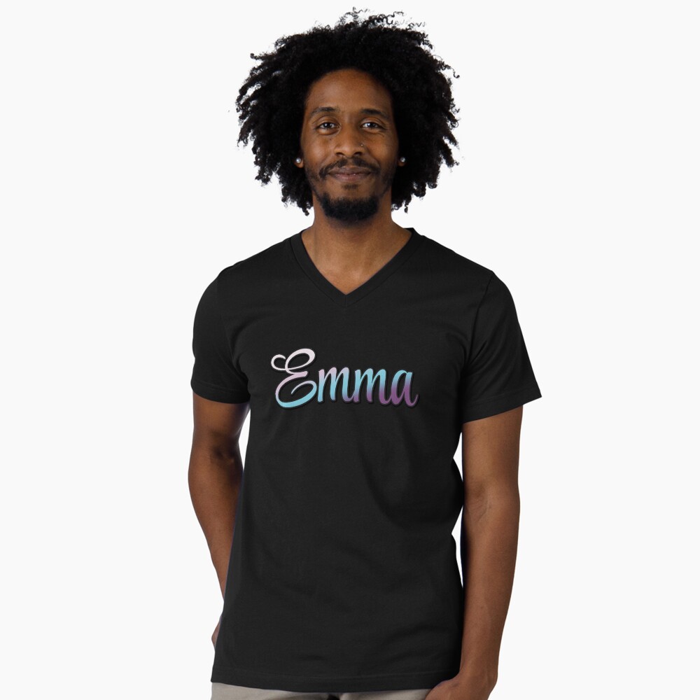 "Pretty Script Emma Name in Cool Colors" Sticker for Sale by ...