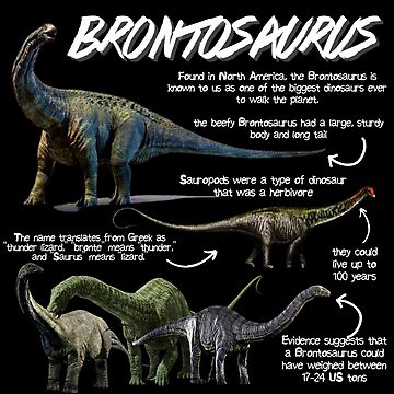 "Brontosaurus Fun Facts" Art Board Print for Sale by KyleNesas | Redbubble