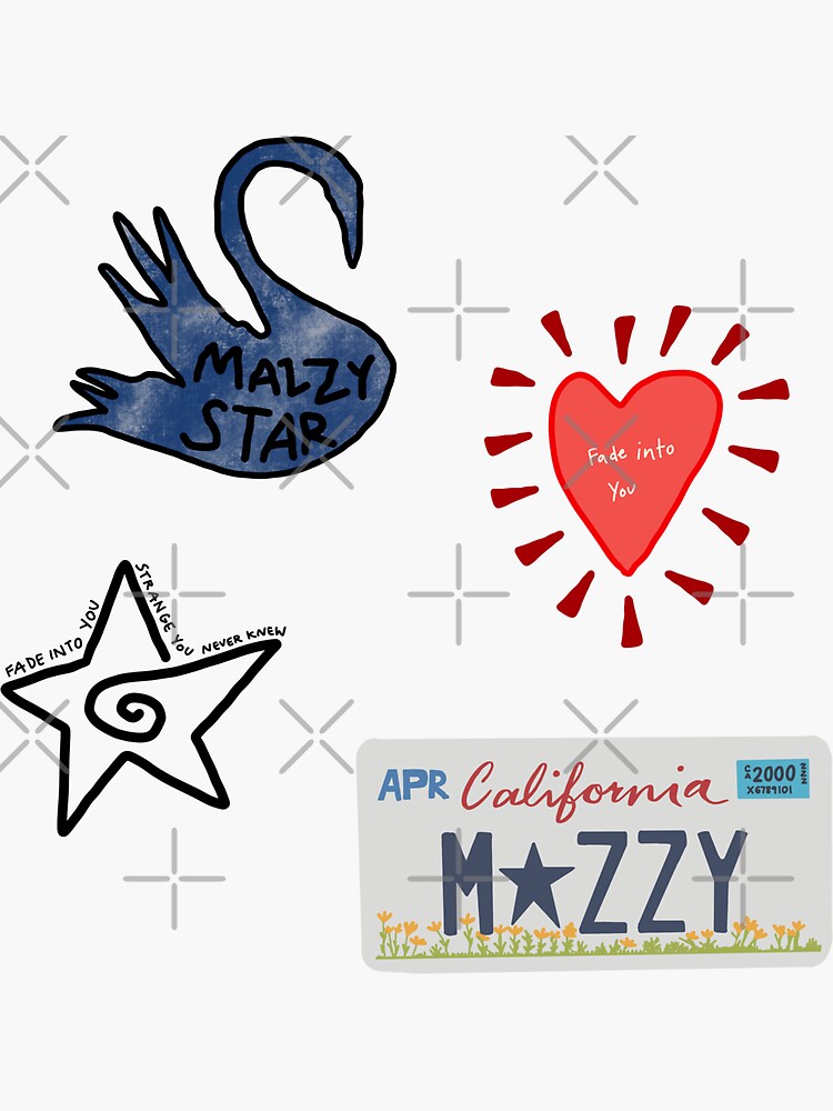 "Mazzy Star Design 4-Pack" Sticker for Sale by cleofrann | Redbubble