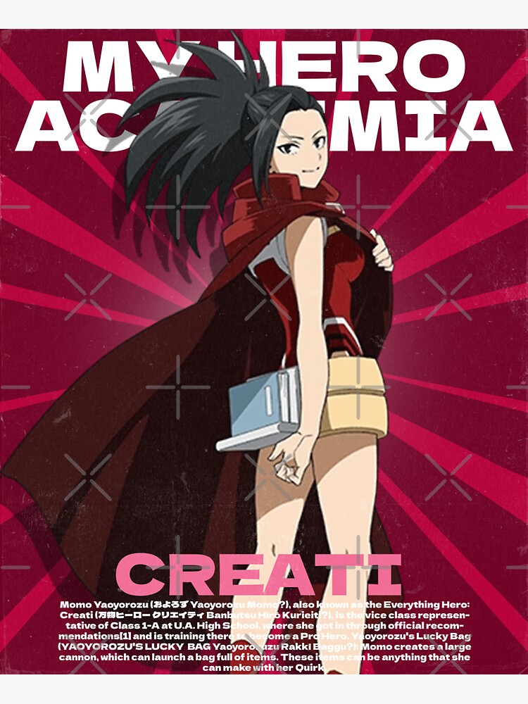 Creati Momo Yaoyorozu My Hero Academia Sticker For Sale By B Love Redbubble