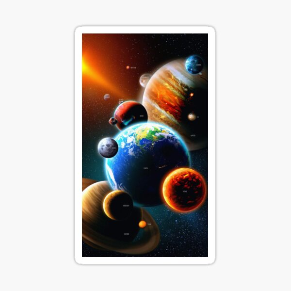 "solar system planets" Sticker for Sale by dexArts66 | Redbubble