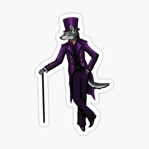 "Wolf in top hat no background" Sticker for Sale by helenacooper ...