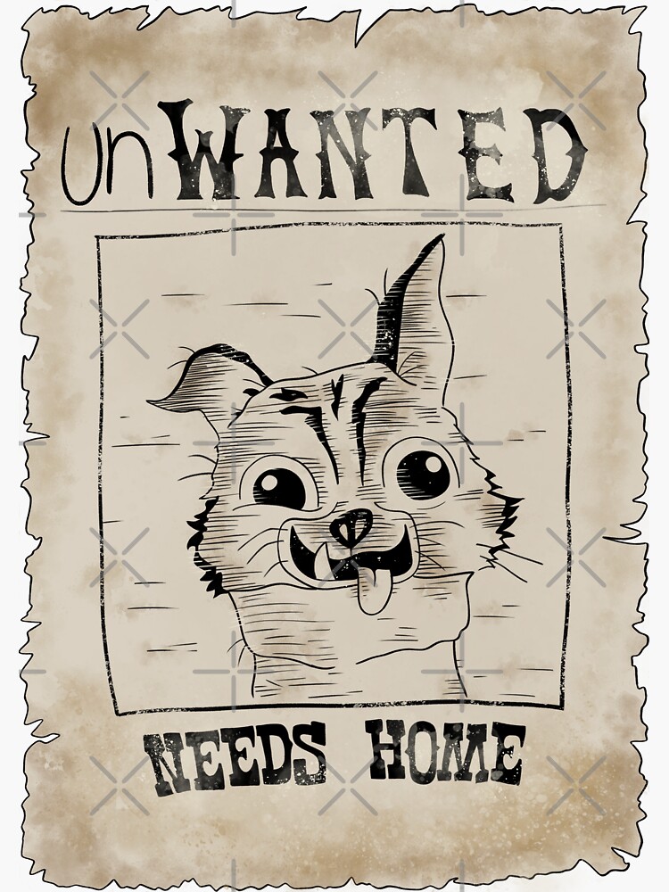 "Perrito unWanted Poster" Sticker for Sale by SomeDrawings04 | Redbubble