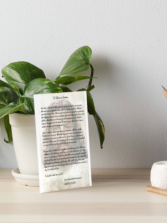 "Pilate Letter to Caesar Describing Jesus Christ" Art Board Print for ...