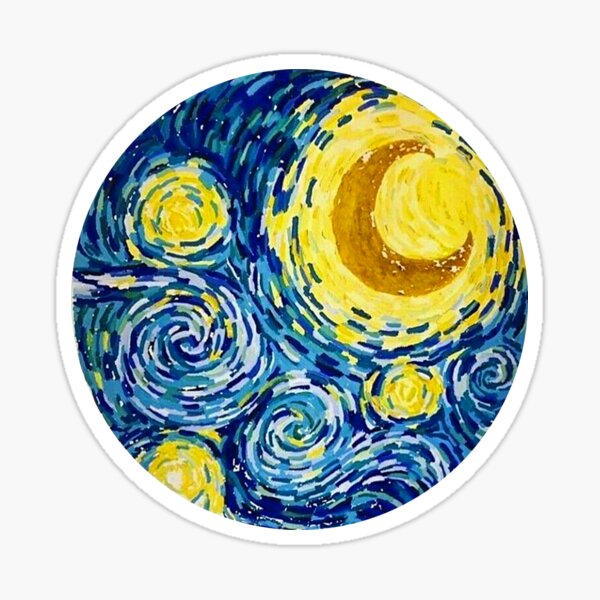 "Starry night_Stars_Moon_Nature" Sticker for Sale by Infinirish | Redbubble