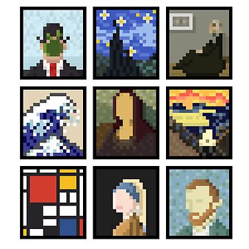 "Famous paintings pixel fan art" Art Print for Sale by Calum Margetts ...